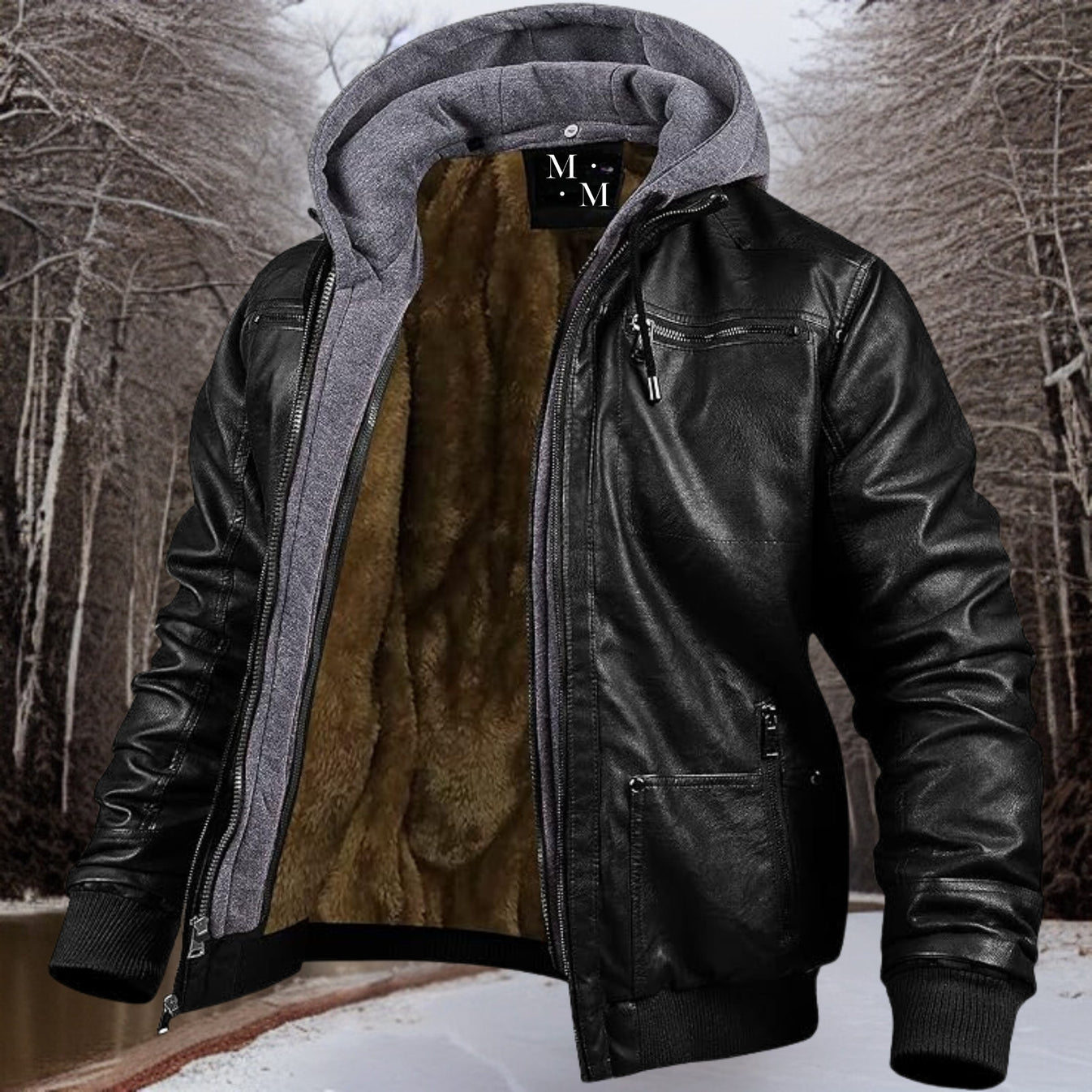 Hochwertige lederjacke – Zarofia